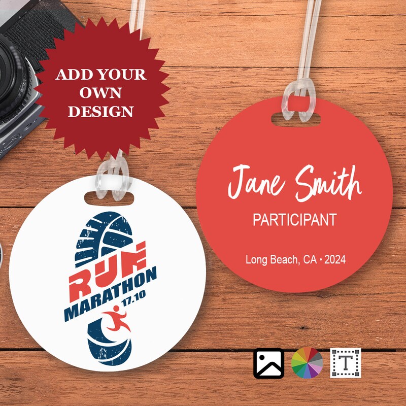 Round Luggage Tags - Etsy