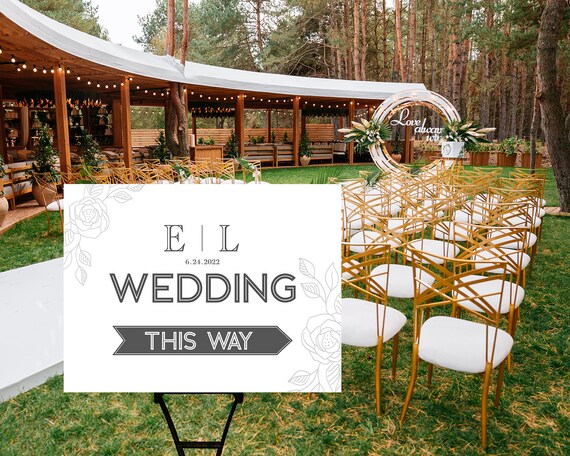 Personalized Wedding Parking Sign Custom Directional Wedding | Etsy
