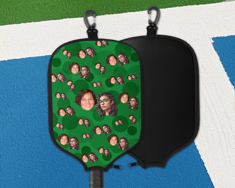 Custom Face Pickleball Paddle Cover: Personalized Polka Dot Neoprene ...