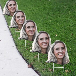 Small Head Yard Sign, 11" Mini Walkway Decoration, Sidewalk Sign, Mini ...