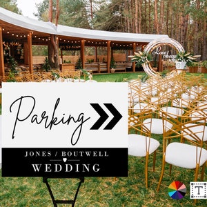 Personalized Wedding Parking Sign: Custom Directional Sign - Etsy