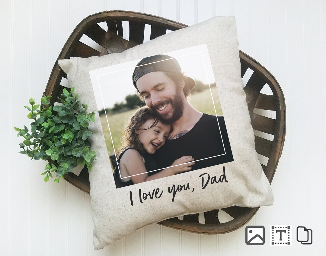 Custom Fathers Day Pillow, Father's Day, Custom Pillow, Linen, Dad Gift ...