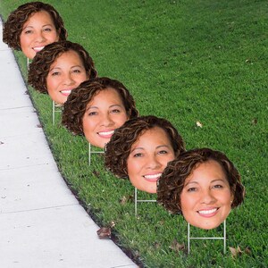 Small Head Yard Sign, 11" Mini Walkway Decoration, Sidewalk Sign, Mini ...