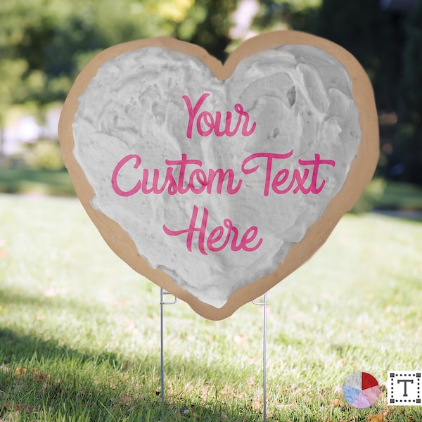 Custom Red Heart Yard Signs - Etsy