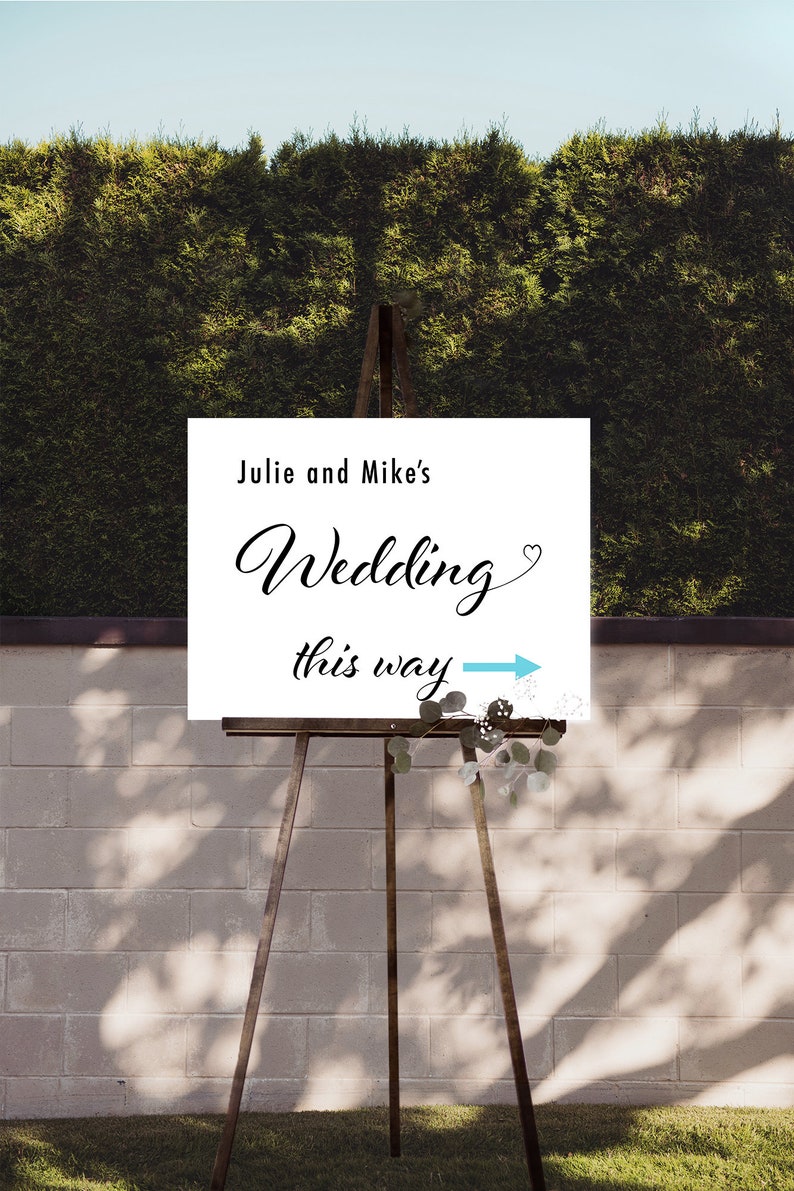 Personalized Wedding Directional Yard Sign: Custom Venue Sign - Etsy