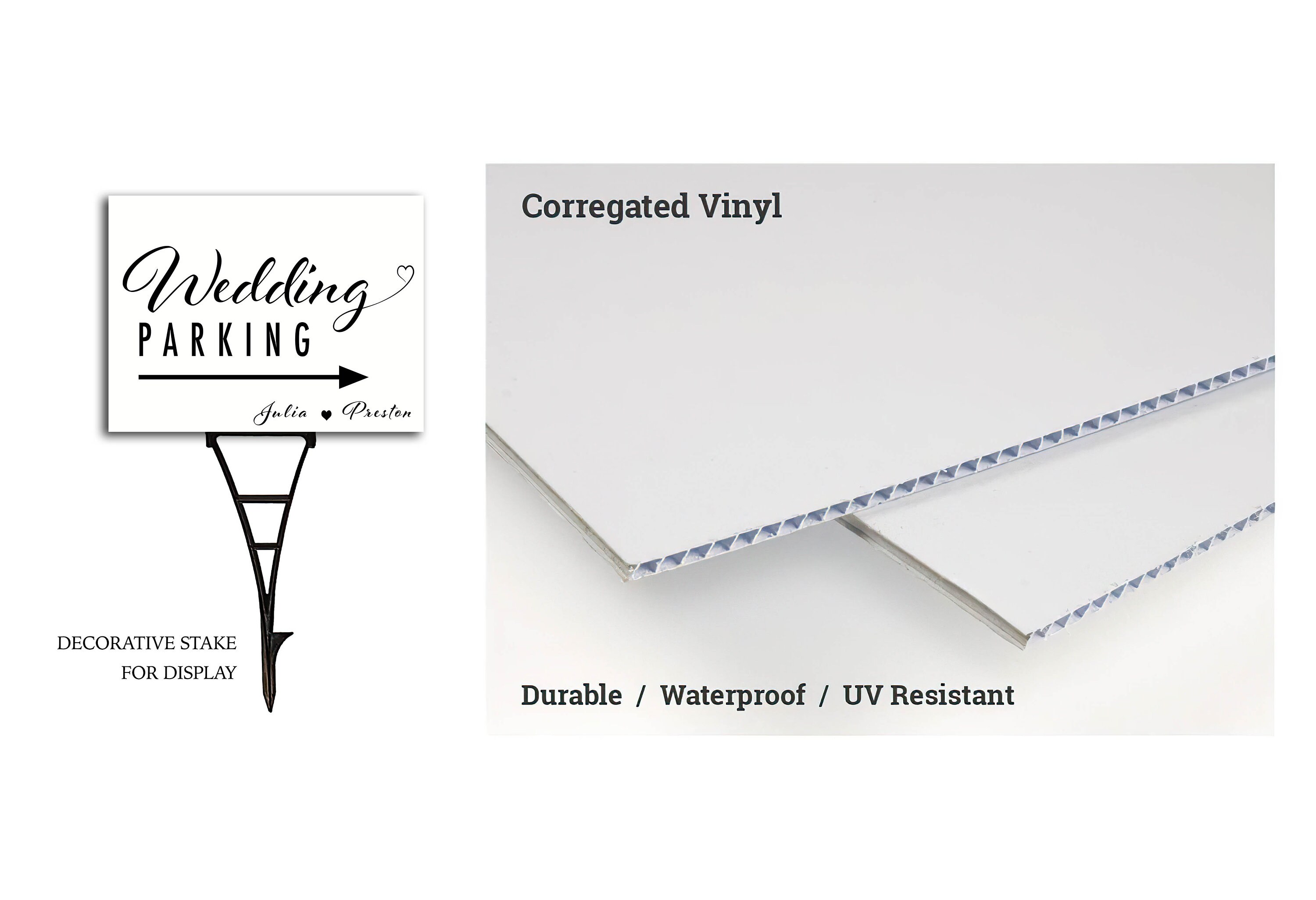 Personalized Wedding Parking Sign: Custom Directional Sign - Etsy