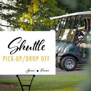Personalized Shuttle Sign, Custom Directional Wedding Sign, Directional ...