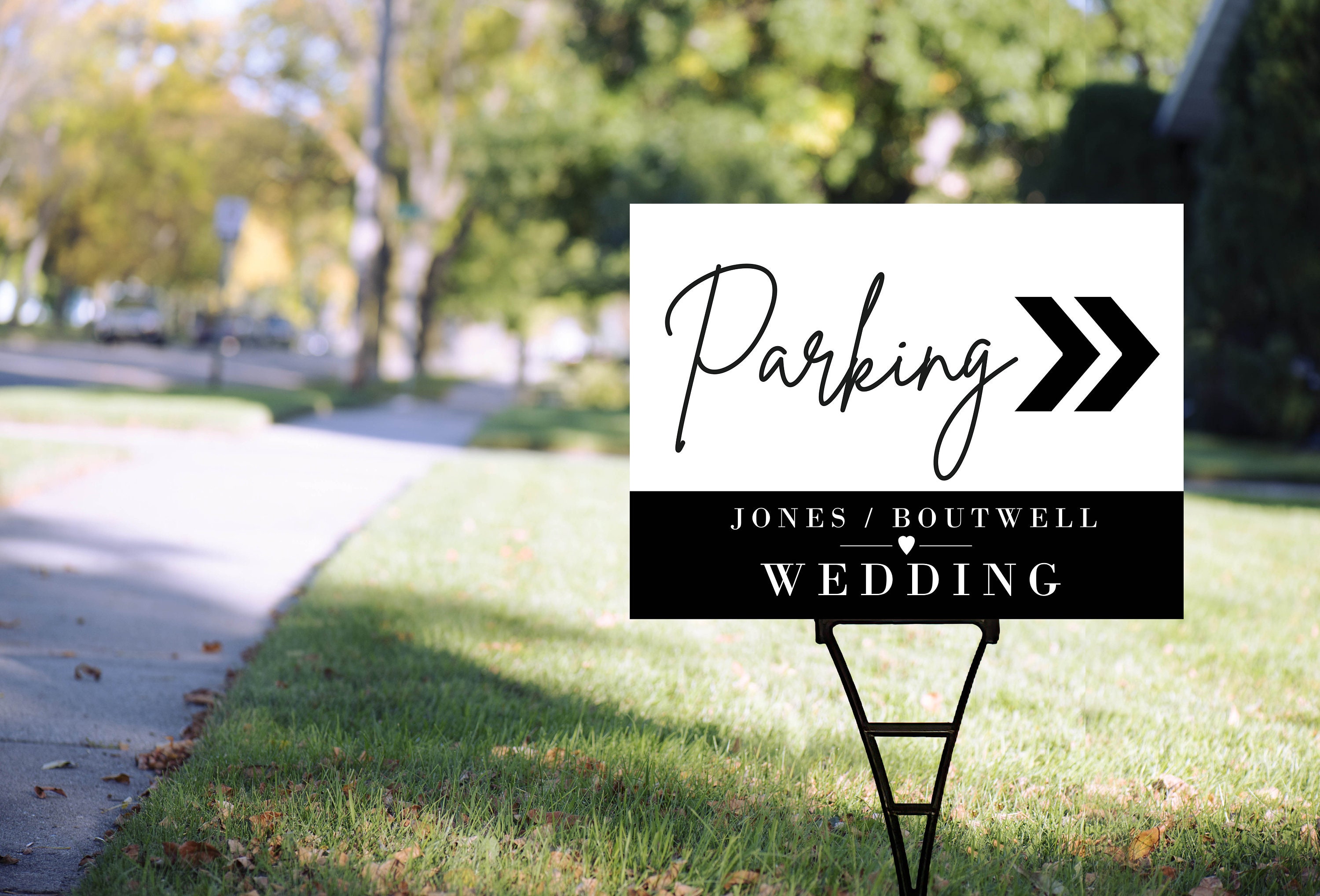 Personalized Wedding Parking Sign Custom Directional Wedding | Etsy