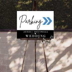 Personalized Wedding Parking Sign: Custom Directional Sign - Etsy