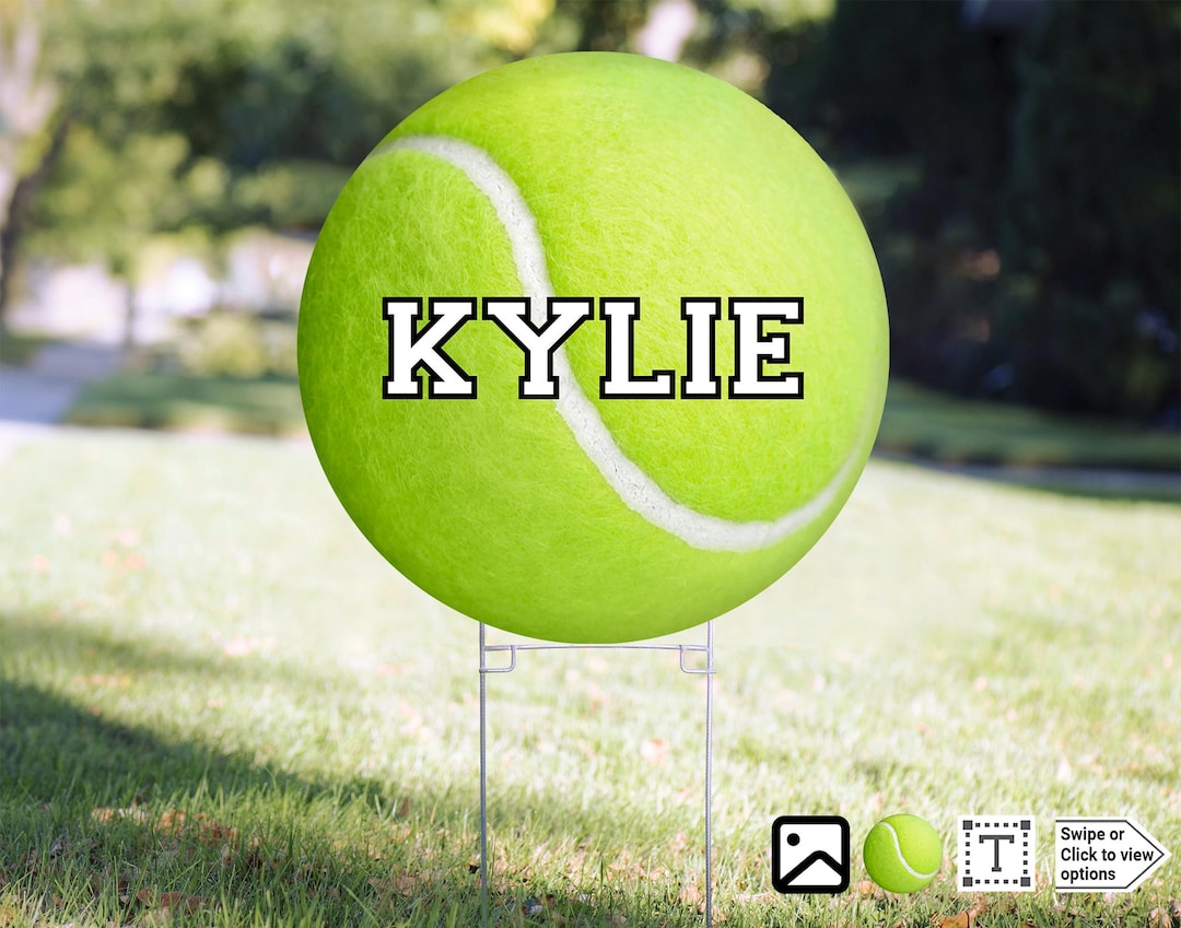 Custom Photo Tennis Yard Sign, 24", Tennis Ball League Sign, Your ...