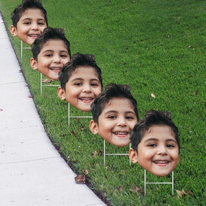 Small Head Yard Sign, 11" Mini Walkway Decoration, Sidewalk Sign, Mini ...