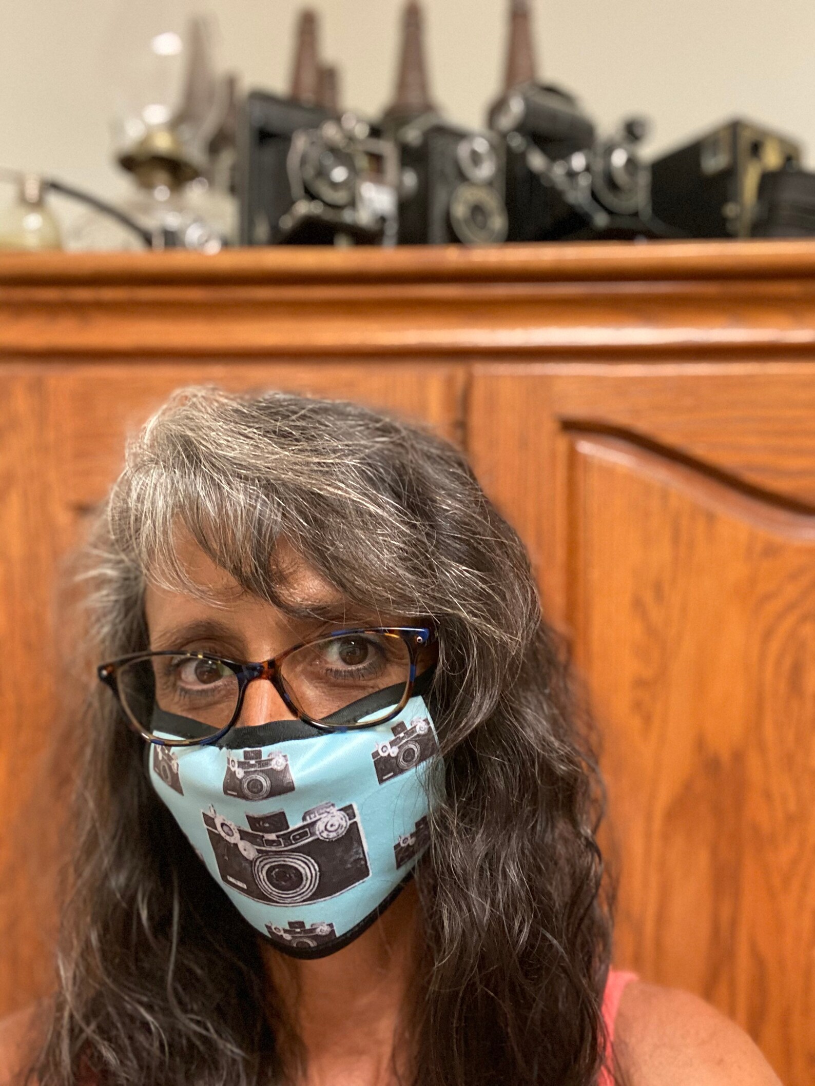 Face Mask Blue Camera Design // Camera Face Mask // Face - Etsy