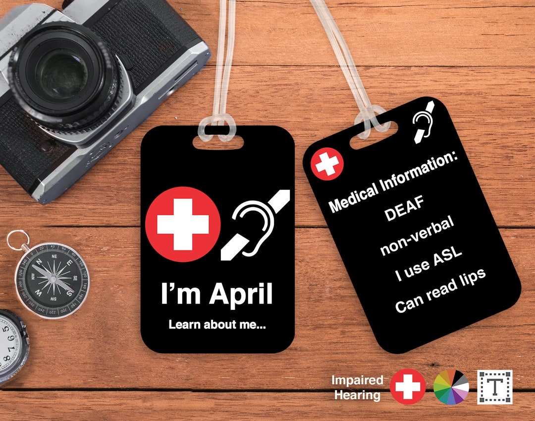 Custom Medical Alert Luggage Tag, Medical ID, Personalized Bag Tag ...