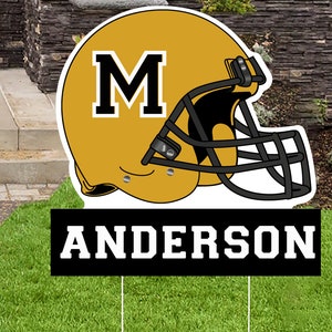 Personalized Football Helmet Cut Out, Class of 2025, Graduation Sign ...