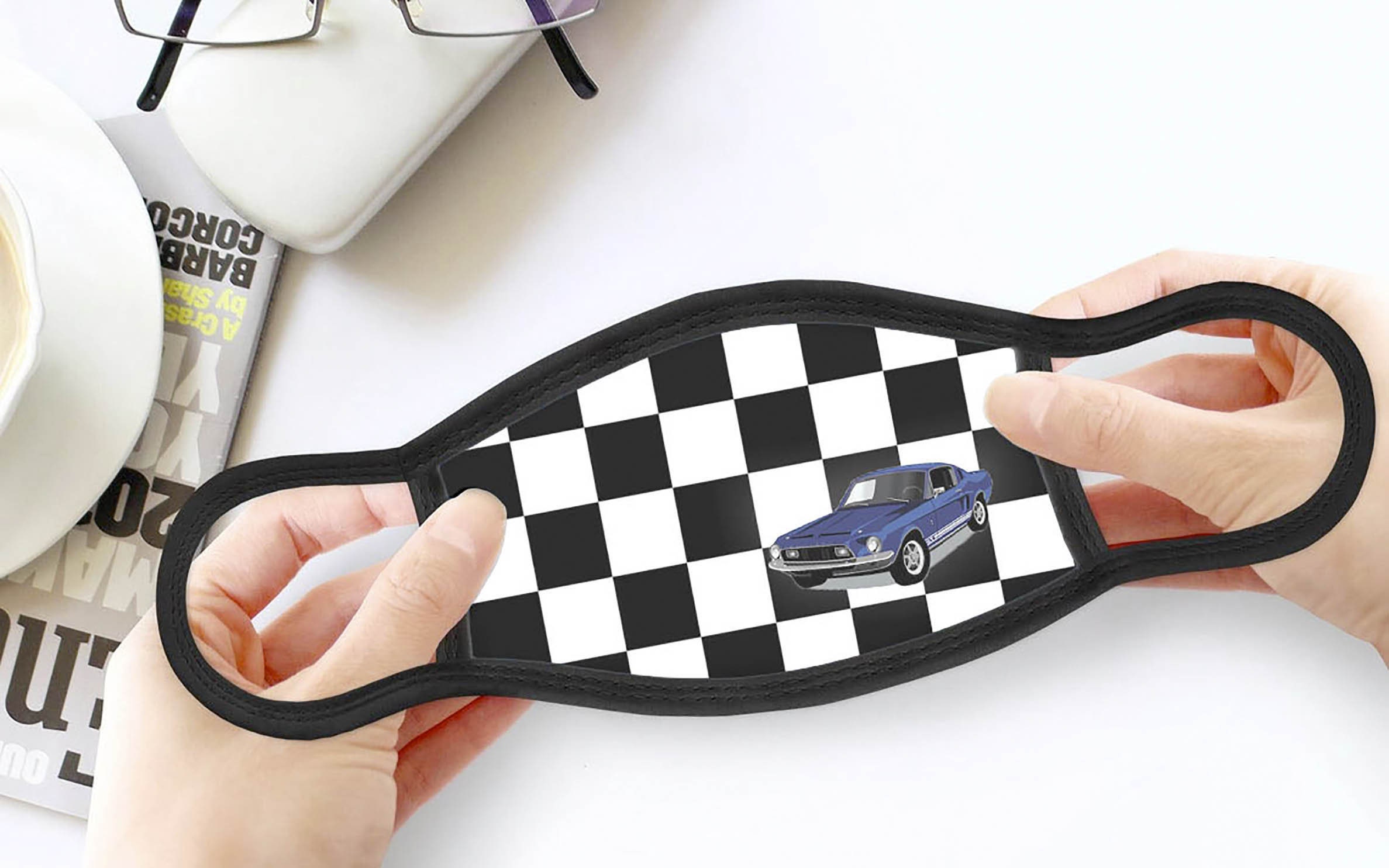 Father's Day Racing Face Mask Car Muscle Car BLACK | Etsy