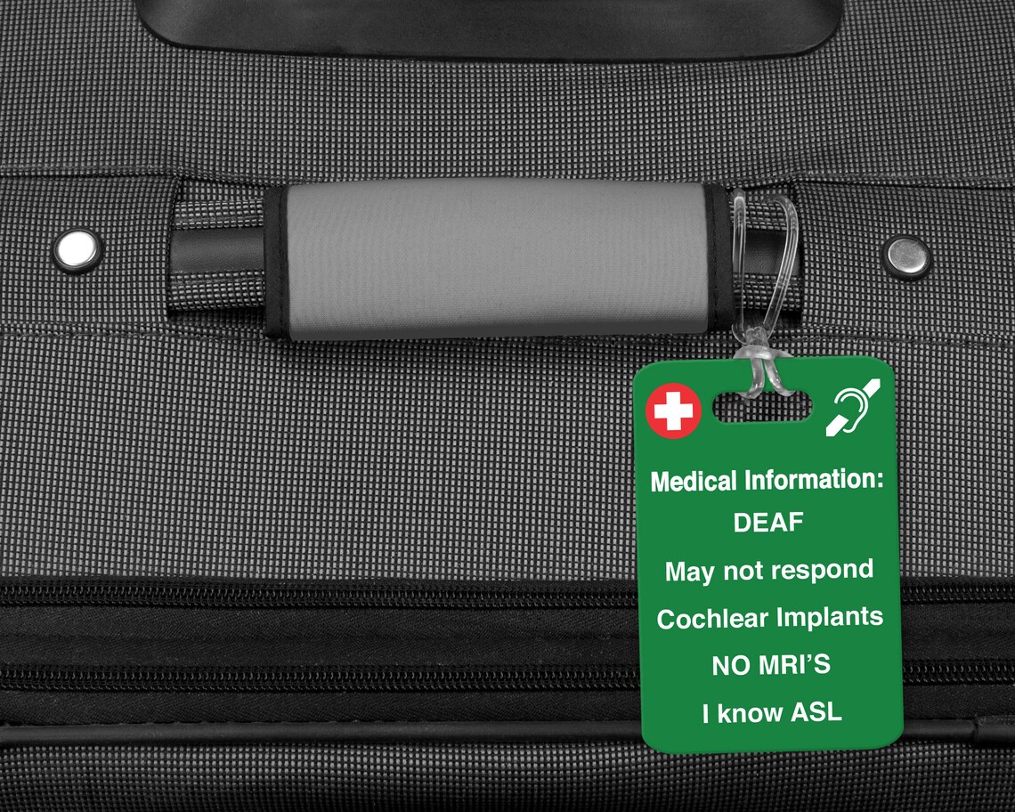 Custom Medical Alert Luggage Tag, Medical ID, Personalized Bag Tag ...