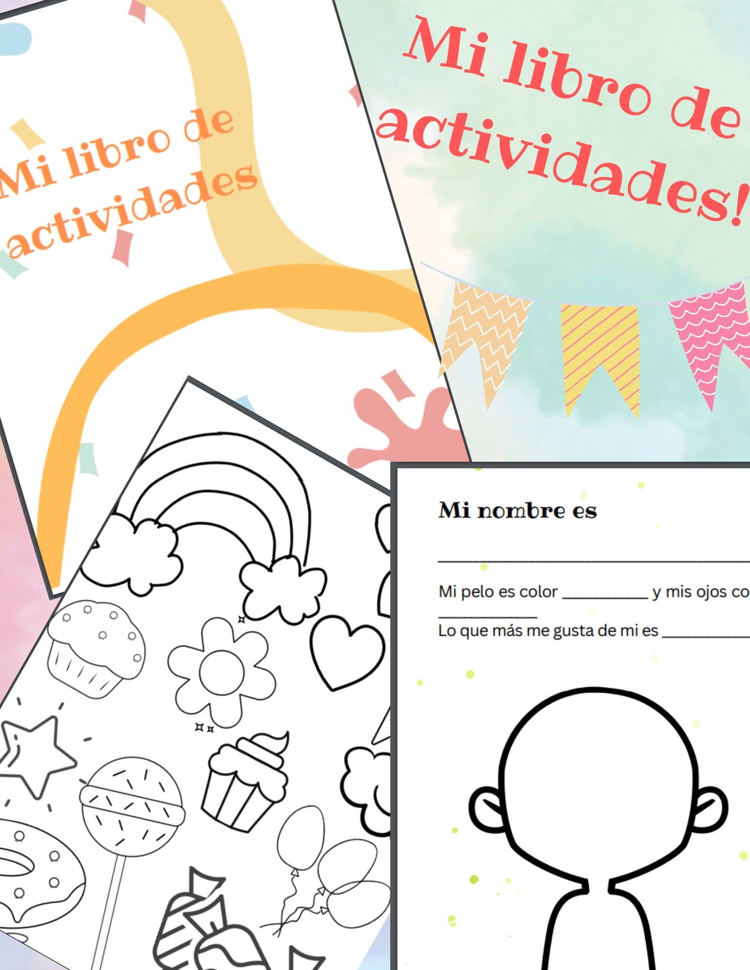 My Activity Book Spanish Coloring Writing Interacting Prek Kindergarten ...