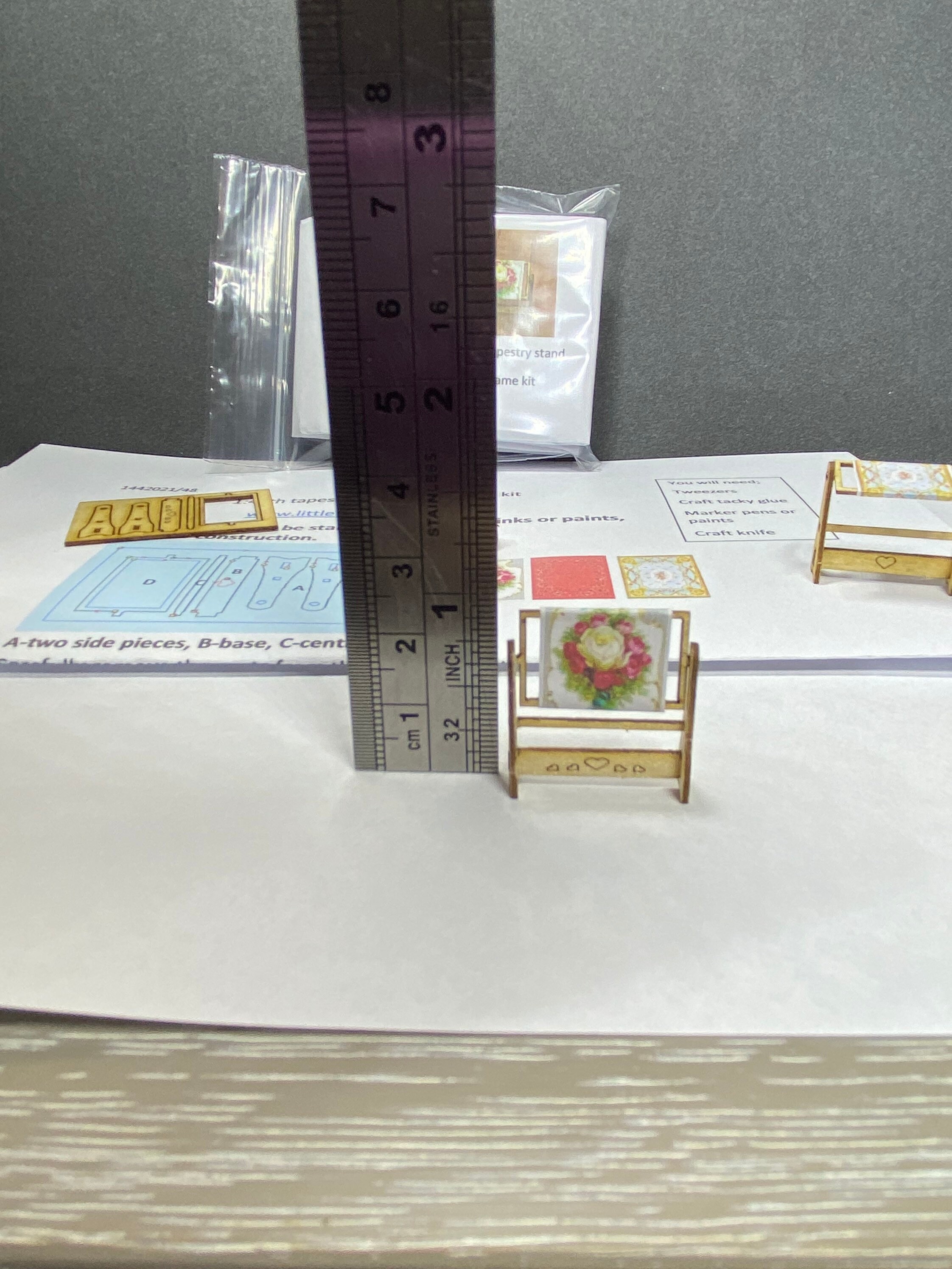 1:48th scale tapestry stand and frame kit with choice of 3 | Etsy