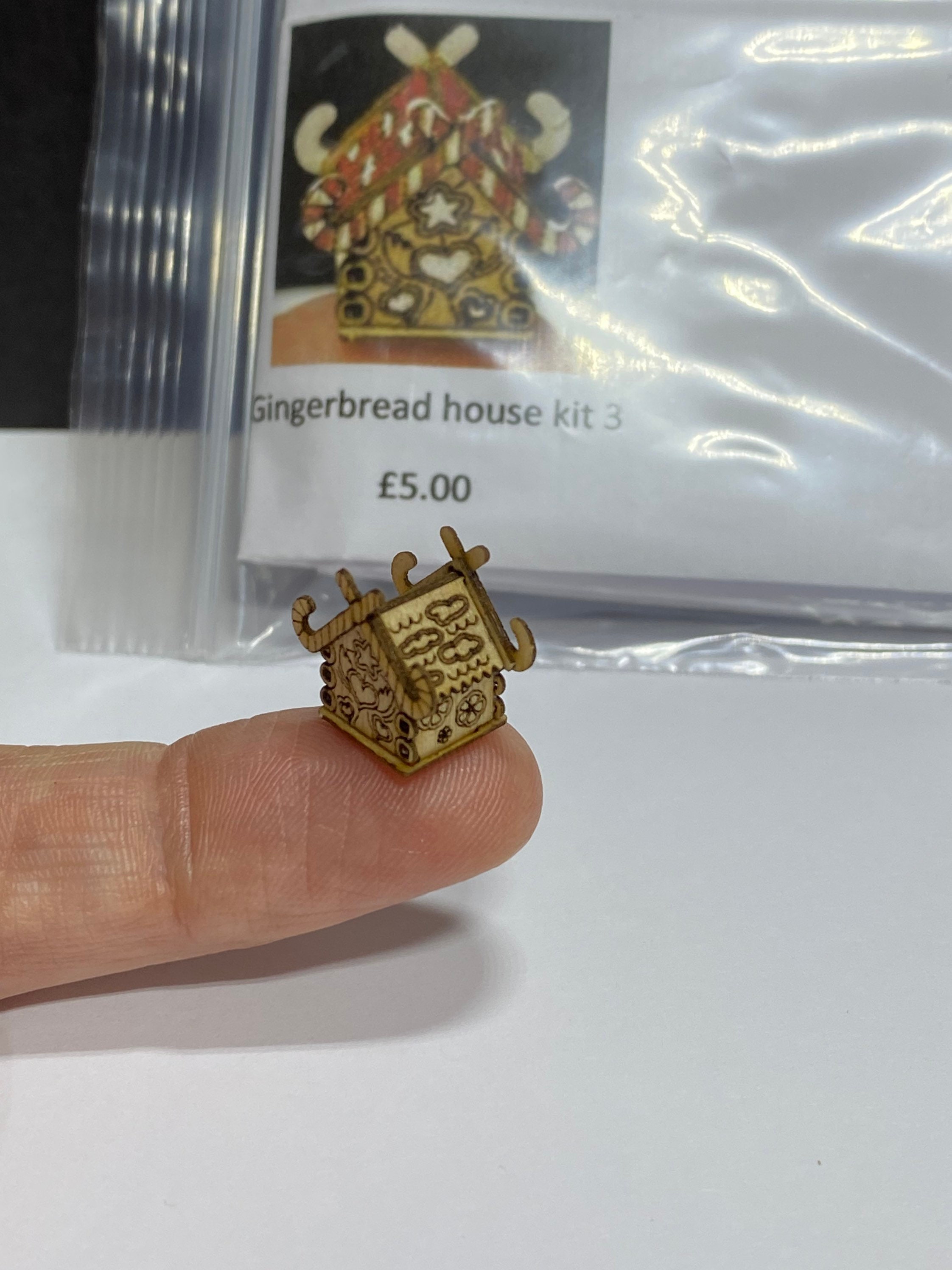 Miniature Micro Gingerbread House C. Ornament KIT for a 1:48th | Etsy
