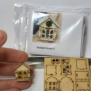 Miniature Micro Festive House 5 KIT for a Micro Scale 288th Home DIY ...