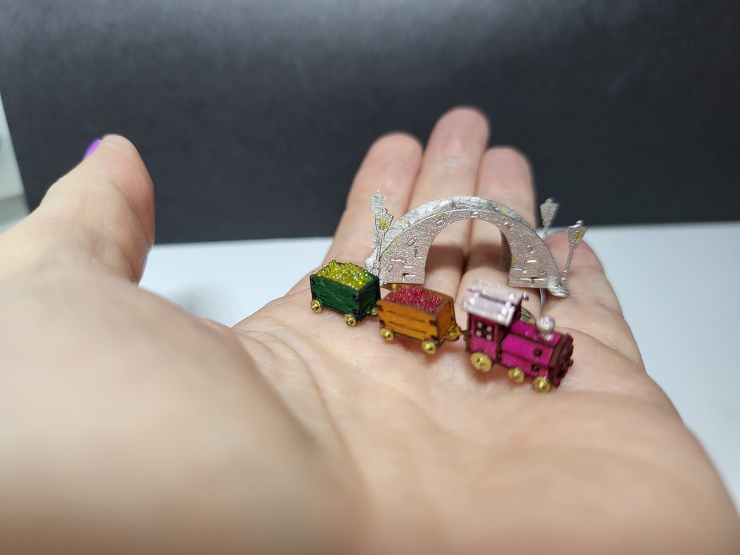 Miniature Micro Train Set With Bridge - Etsy