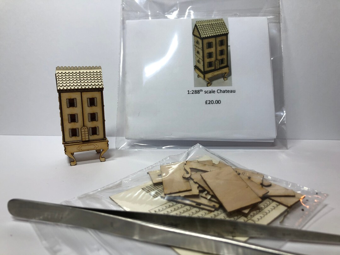Miniature Micro 288th Dollshouse Chateau KIT for a 1:24th Scale Home ...