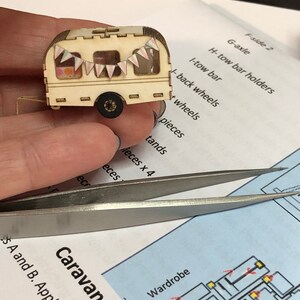 1:144th Scale Caravan Kit DIY Make Your Own Including Furniture Inside ...