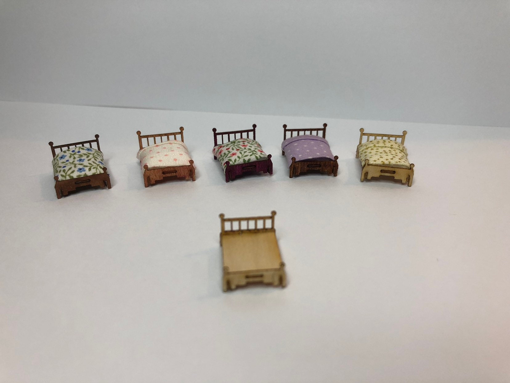 1:144 Scale Double Bed Kit DIY Make Your Own Micro Furniture | Etsy UK