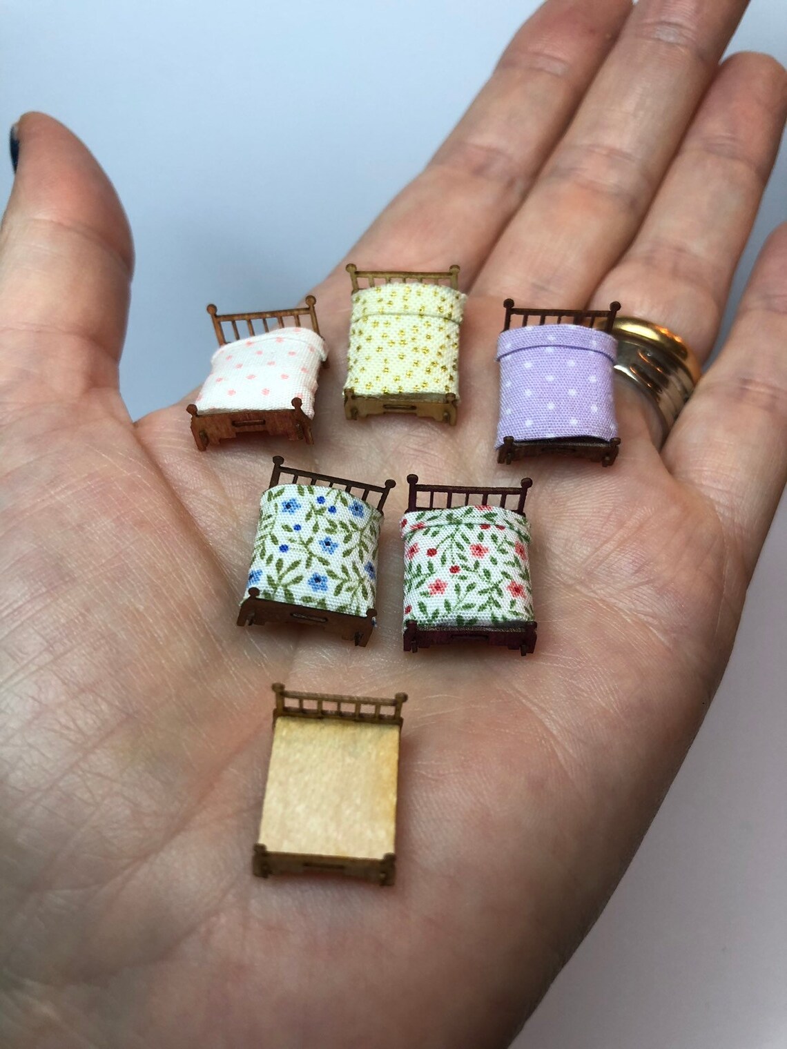 1:144 Scale Double Bed Kit DIY Make Your Own Micro Furniture | Etsy UK