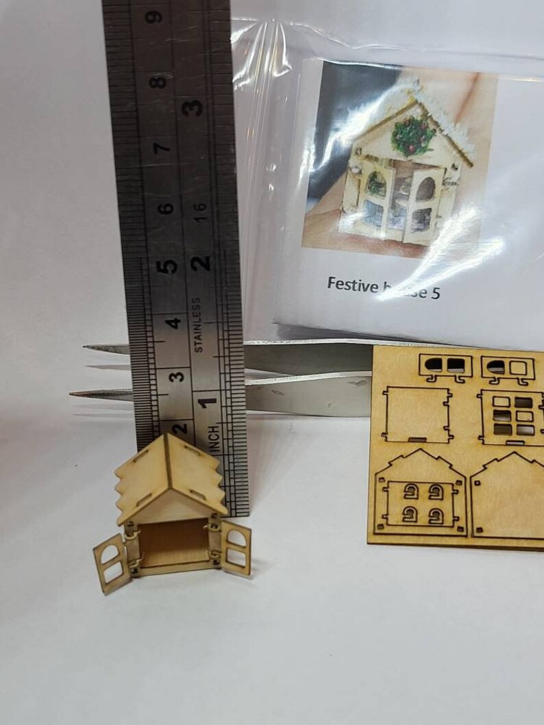 Miniature Micro Festive House 5 KIT for a Micro Scale 288th - Etsy UK