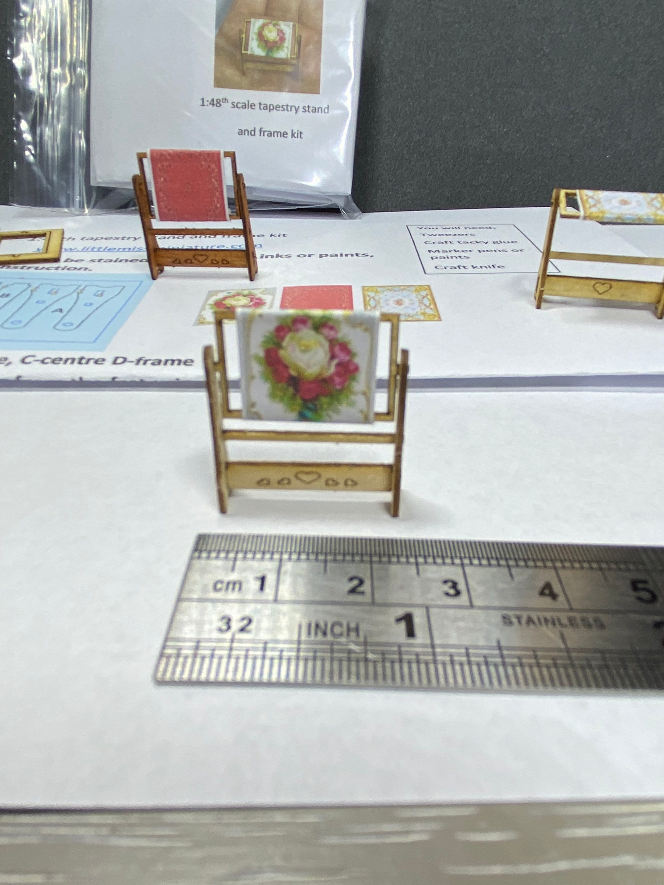 1:48th scale tapestry stand and frame kit with choice of 3 | Etsy