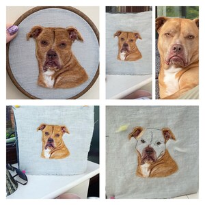 Dog Portrait Personalised Wool Painting Made to Order - Etsy UK