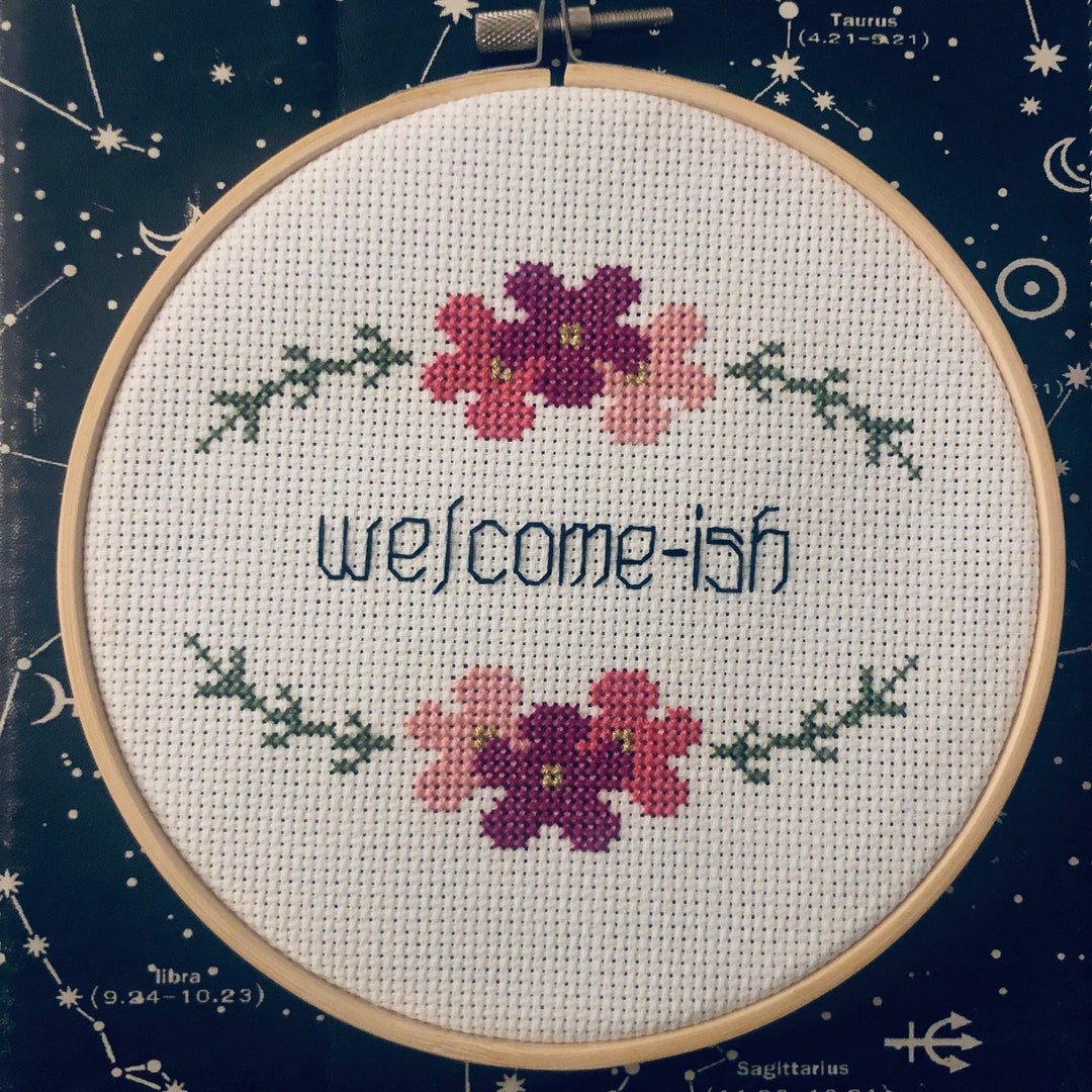 Welcome-ish Cross Stitch! - Etsy