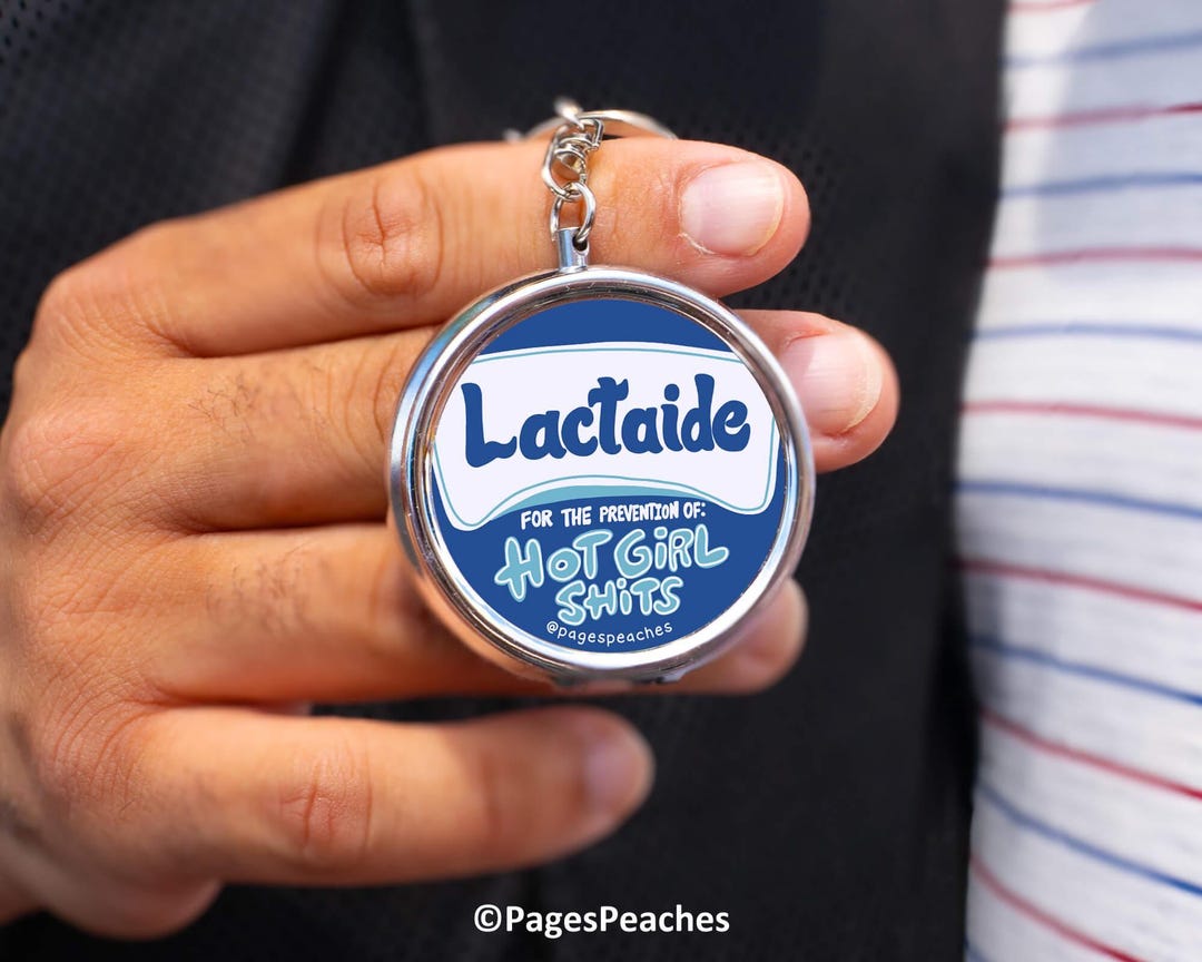 Lactaid Cute Keychain Pill Case: 3-way Divider for Travel or Daily Meds ...