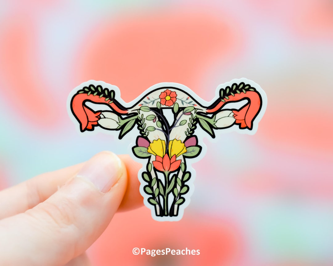 Flower Uterus Feminist Sticker Small Waterproof Vinyl Sticker for Phone ...
