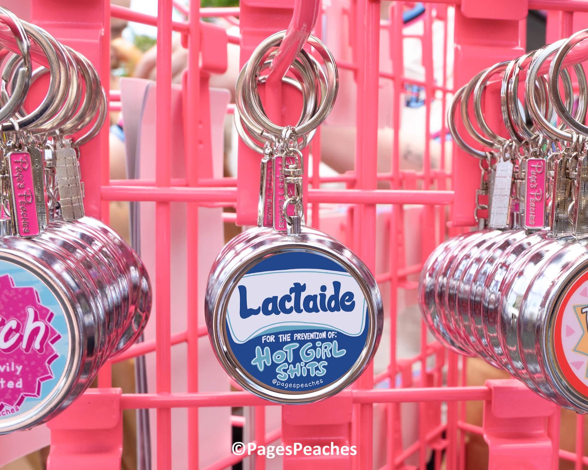 Lactaid Cute Keychain Pill Case: 3-way Divider for Travel or Daily Meds ...