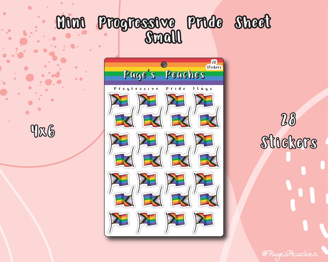 Mini Pride Flag Sticker Sheets Bulk Pride Stickers Queer LGBTQ Small ...