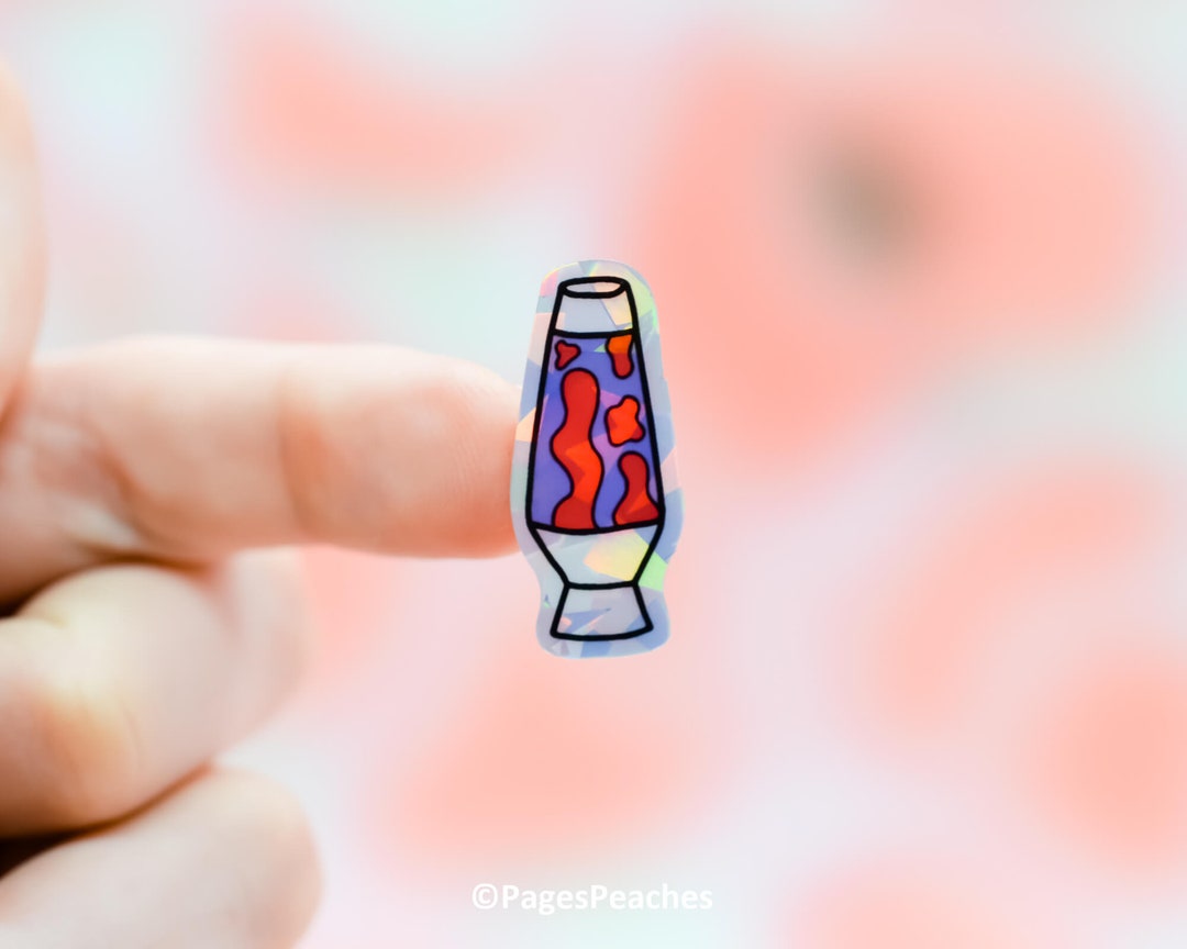 Mini Holographic Lava Lamp Stickers Small Waterproof Waterbottle ...