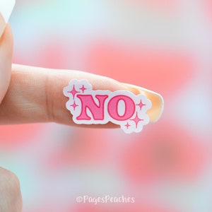 Small Pink No Mini Stickers Waterproof Waterbottle Stickers Tiny ...