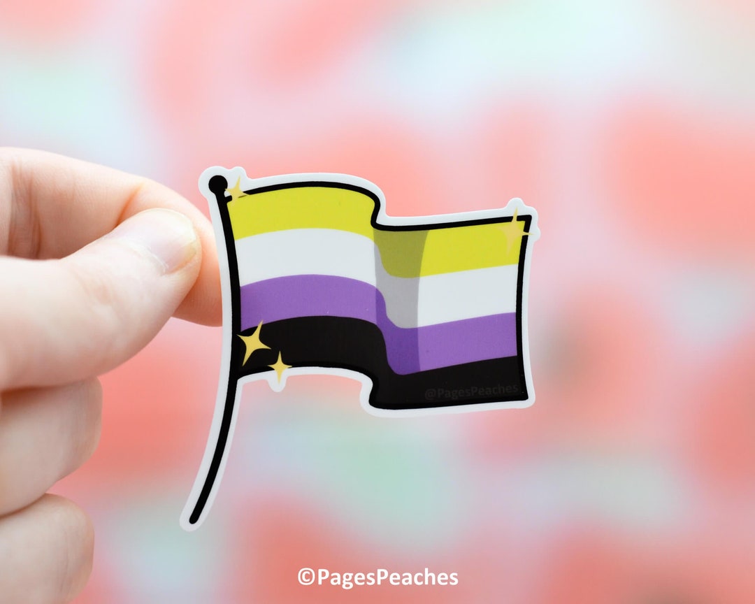 Nonbinary Pride Flag Sticker Small Waterproof Vinyl Sticker for Phone ...