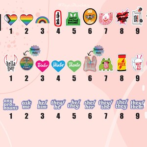 Small Pink No Mini Stickers Waterproof Waterbottle Stickers Tiny ...
