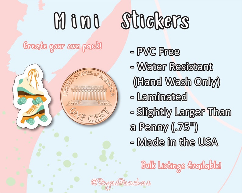 Small Pink No Mini Stickers Waterproof Waterbottle Stickers - Etsy