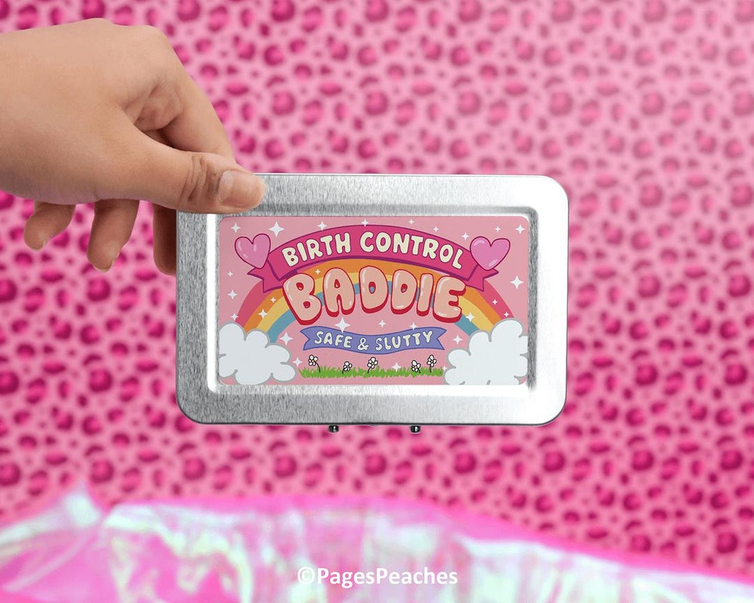 Birth Control Baddie Case – Cash Stash Tin - Cute Cigarette Case ...