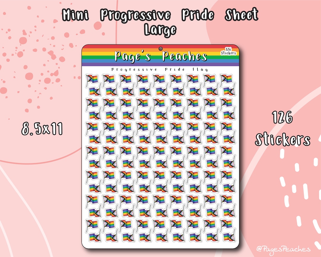 Mini Pride Flag Sticker Sheets Bulk Pride Stickers Queer LGBTQ Small ...