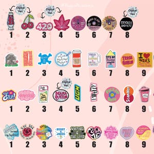 Small Pink No Mini Stickers Waterproof Waterbottle Stickers Tiny ...