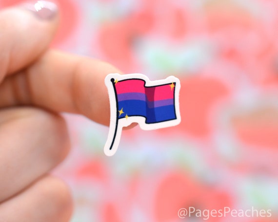 Mini Bisexual Pride Flag Stickers Bi Flag Sticker Tiny Phone - Etsy