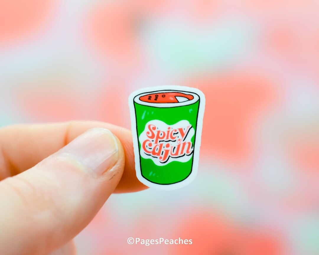 Mini Spicy Cajun Stickers Small Waterproof Waterbottle Stickers Tiny ...
