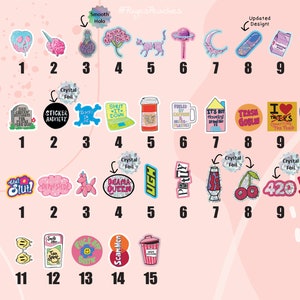 Small Pink No Mini Stickers Waterproof Waterbottle Stickers Tiny ...