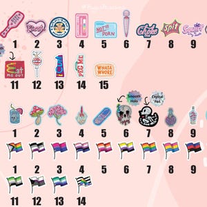 Small Pink No Mini Stickers Waterproof Waterbottle Stickers Tiny ...