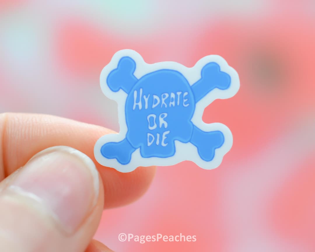 Small Hydrate or Die Sticker Drink Water Reminder Sticker Mini Stickers ...
